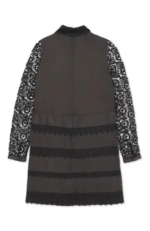 FORTELA Gervaise Crochet Satin Mini Dress
