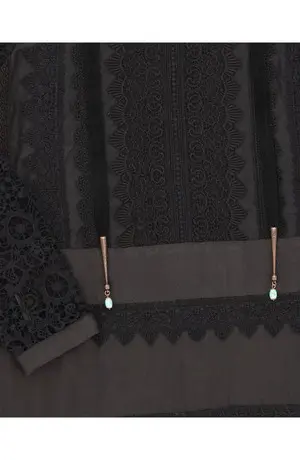 FORTELA Gervaise Crochet Satin Mini Dress