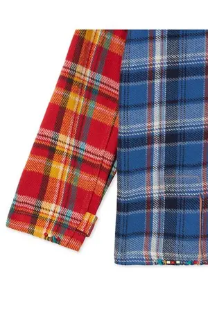 FORTELA Walicia Oversized Patchwork Plaid Shirt