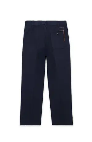 FORTELA Cotton Gabardine Pleated Trousers - Blue