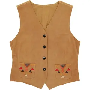 FORTELA Chamois Leather Vest - Camel