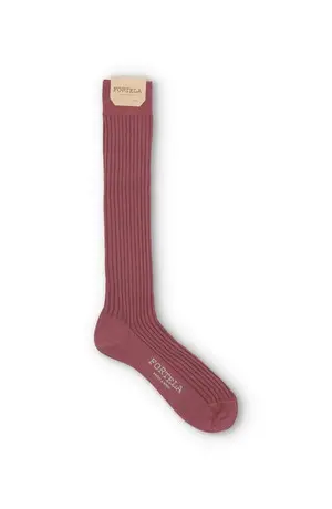 FORTELA Fine Ribbed Cotton Socks - Black