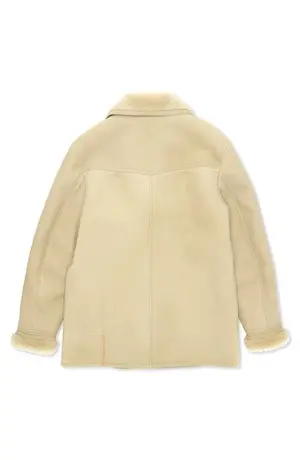 FORTELA Shearling Double-breasted Jacket - Beige