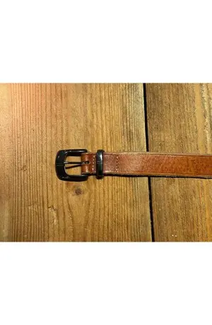 FORTELA Leather Belt With Black Buckle