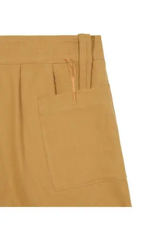 FORTELA Cotton Twill Shorts - Camel