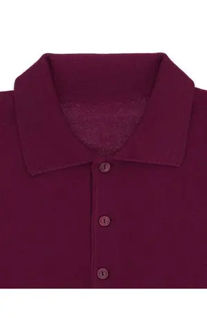 FORTELA Kenneth Cashmere Polo - Burgundy