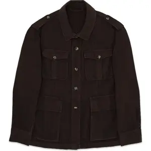 FORTELA Owen Military Safari Jacket - Brown