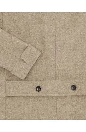 FORTELA Double-breasted Herringbone Coat