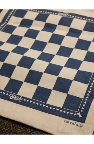FORTELA Damier Print Canvas Tote Bag