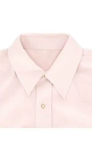 FORTELA Silk Texan Shirt - Pink