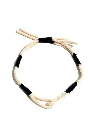 FORTELA Handmade Braided Cord Bracelet - White