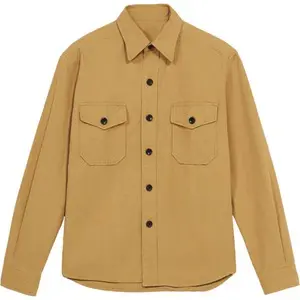 FORTELA Military Cotton Overshirt - Camel