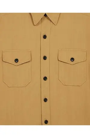FORTELA Military Cotton Overshirt - Camel