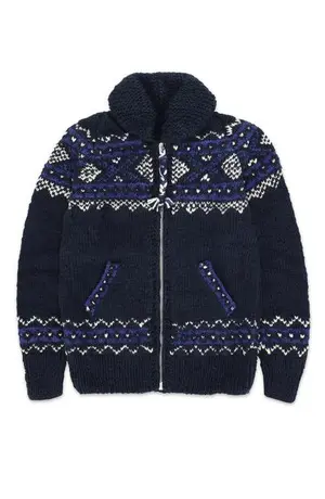 FORTELA Navajo Pattern Merino Wool Cardigan