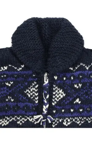 FORTELA Navajo Pattern Merino Wool Cardigan