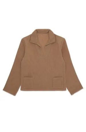 FORTELA Franco Virgin Wool V-neck Sweater - Camel