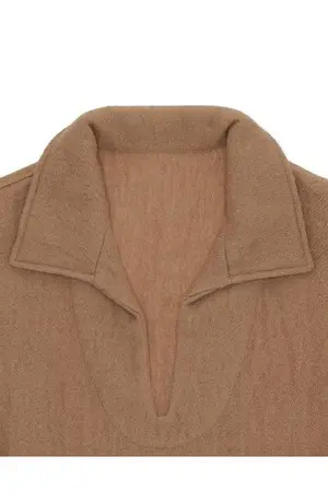 FORTELA Franco Virgin Wool V-neck Sweater - Camel