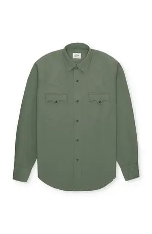 FORTELA Texan Black Button Shirt - Green