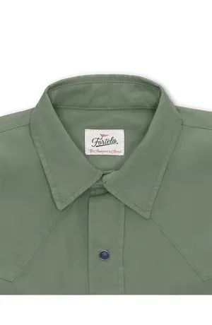 FORTELA Texan Black Button Shirt - Green