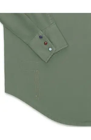 FORTELA Texan Black Button Shirt - Green