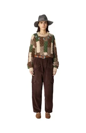 FORTELA Corduroy Trousers - Brown