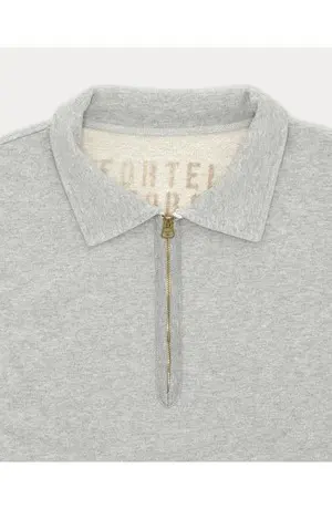 FORTELA Cotton Zip-up Sweatshirt - Melange Grey