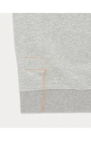 FORTELA Cotton Zip-up Sweatshirt - Melange Grey