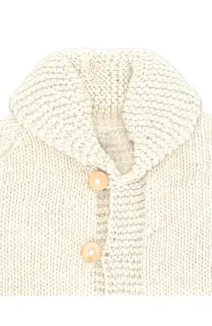 FORTELA Chamula Merino Wool Cardigan - Ivory