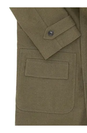 FORTELA Vintage Blue Single-breasted Coat - Green