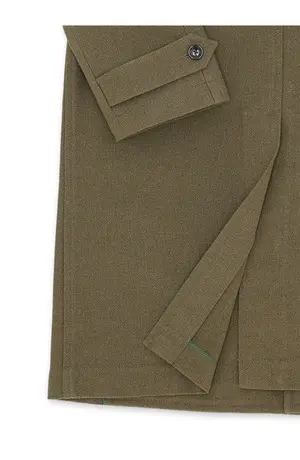 FORTELA Vintage Blue Single-breasted Coat - Green