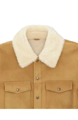 FORTELA Short Shearling Jacket - Camel