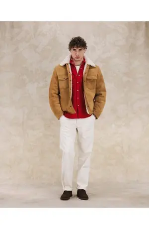 FORTELA Short Shearling Jacket - Camel