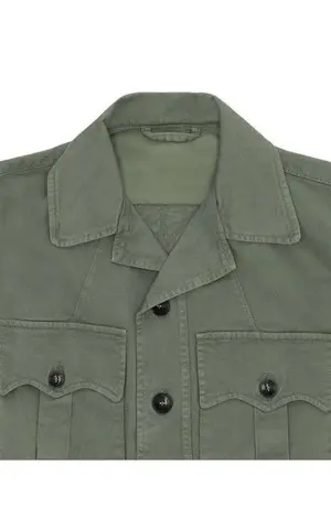 FORTELA Clint Cotton Military Safari Jacket - Green