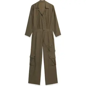 FORTELA Cargo Jumpsuit - Sage Green