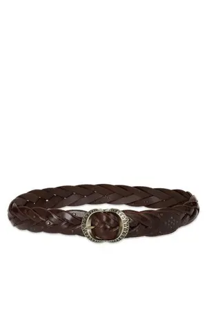FORTELA Fortela Woven Leather Studded Belt Leather