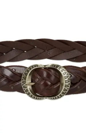 FORTELA Woven Studded Belt - Leather
