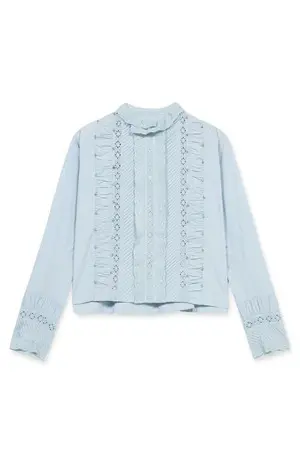 FORTELA Woven High Neck Blouse