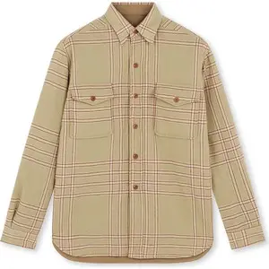 FORTELA Overshirt In Recycled Wool Blend Check