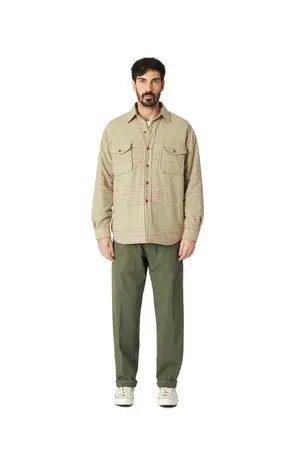 FORTELA Overshirt In Recycled Wool Blend Check