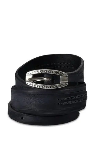FORTELA Leather Belt - Black