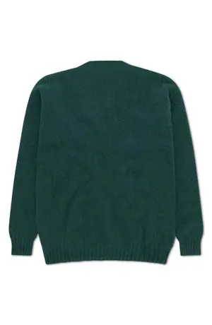 FORTELA Shetland Crew Neck Sweater - Forest Green