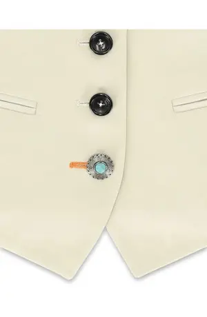 FORTELA Demi Single-breasted Satin Vest