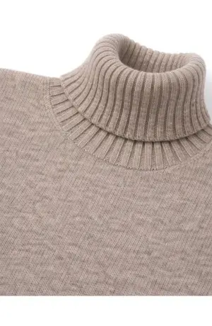 FORTELA Shetland Turtleneck Sweater - Cream