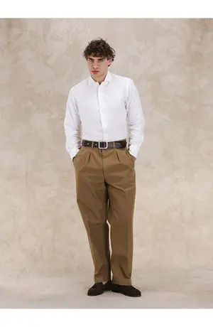FORTELA Woven Oxford Shirt - Ecru
