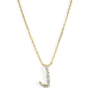 Lili Claspe Letter Pendant Necklace - Gold - J