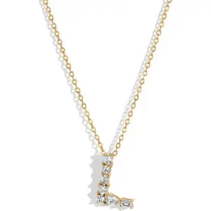 Lili Claspe Letter Pendant Necklace - Gold L