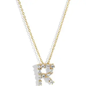 Lili Claspe Letter Pendant Necklace - Gold R