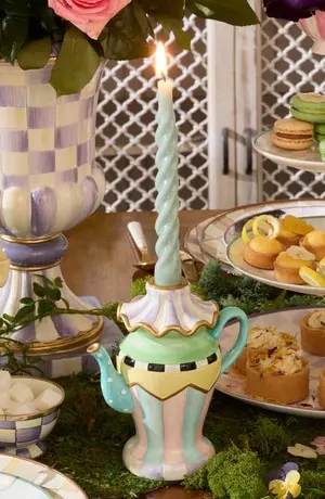 MACKENZIE-CHILDS Teapot Candleholder