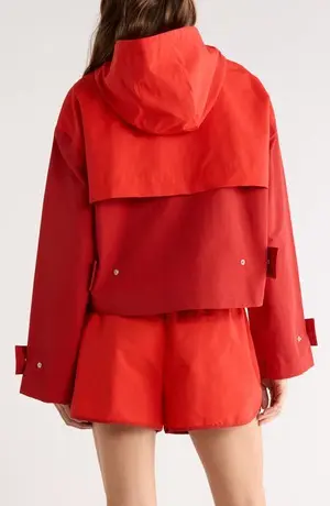 Staud Alta Hooded Jacket - Cardinal