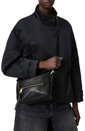 ALLSAINTS Mini Leather Crossbody Bag - Black